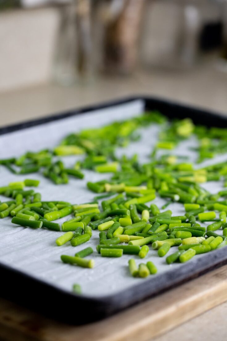 Freezing Garlic Scapes - Lady Lee's Home